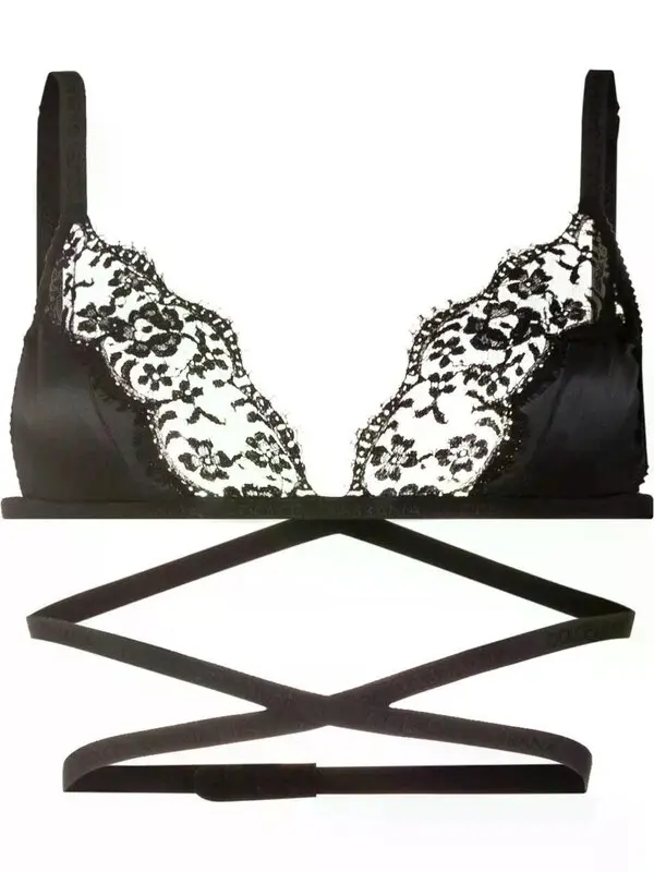 Dolce & Gabbana Lace-detailing Satin Bra