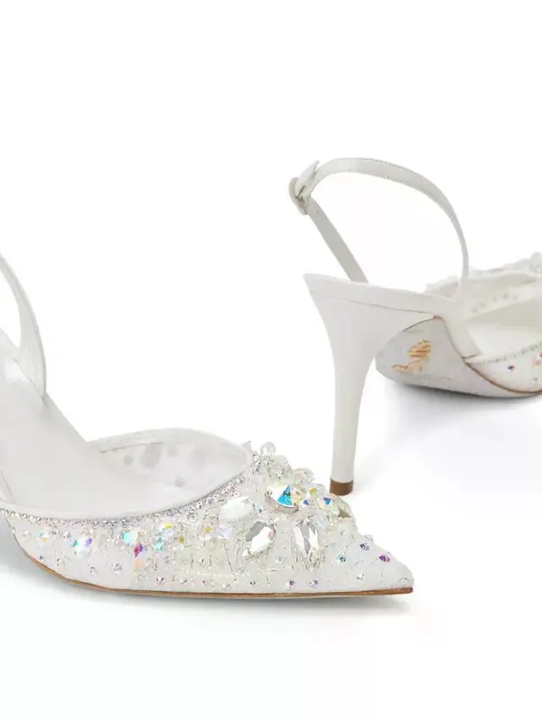 Rene Caovilla Cinderella 80mm Leather Pumps