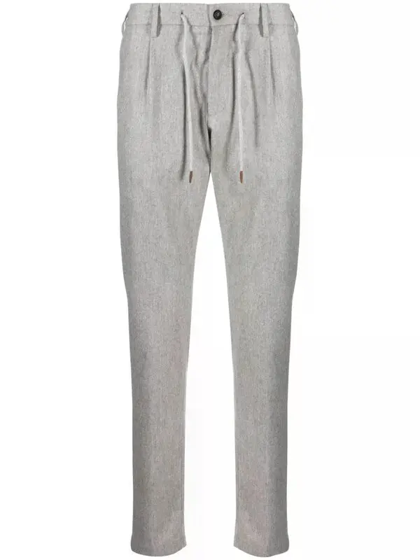 Eleventy Mélange-effect Tapered Trousers