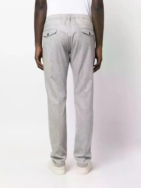Eleventy Mélange-effect Tapered Trousers
