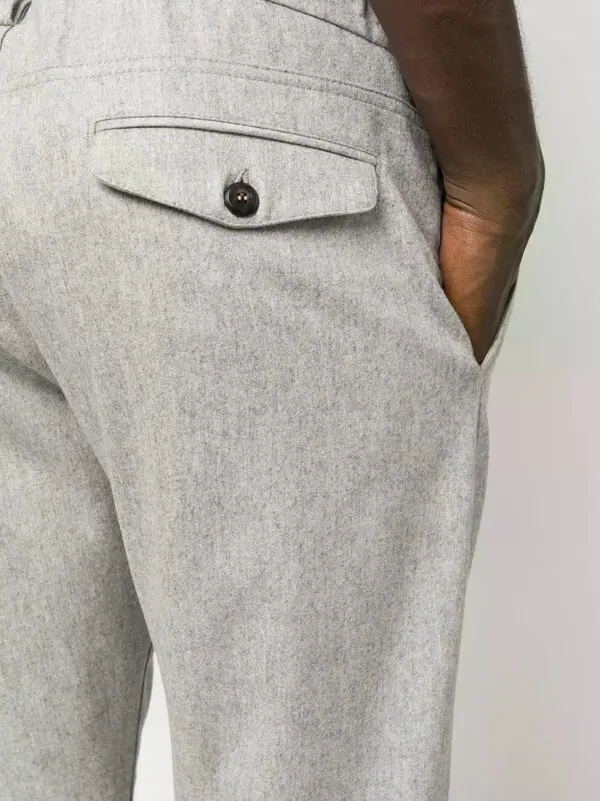 Eleventy Mélange-effect Tapered Trousers