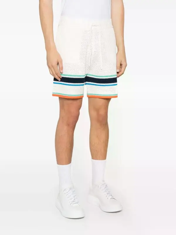 Casablanca Crochet Tennis Shorts
