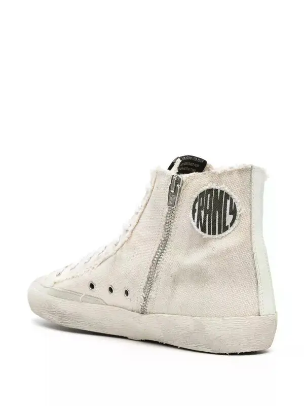 GOLDEN GOOSE Francy High Top Canvas Sneakers With Suede Star