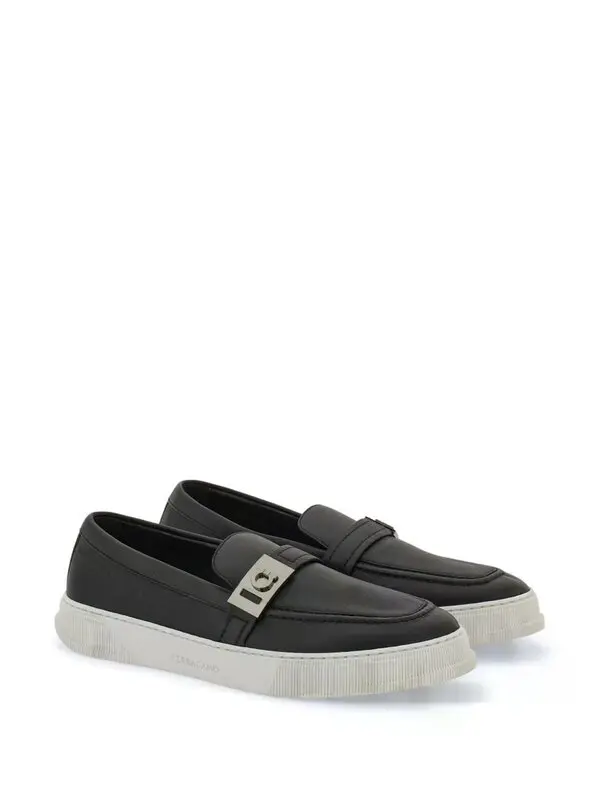 FERRAGAMO Gancini Buckle Hybrid Sneakers - Black