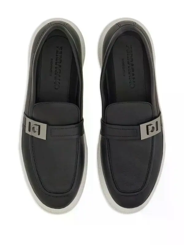 FERRAGAMO Gancini Buckle Hybrid Sneakers - Black