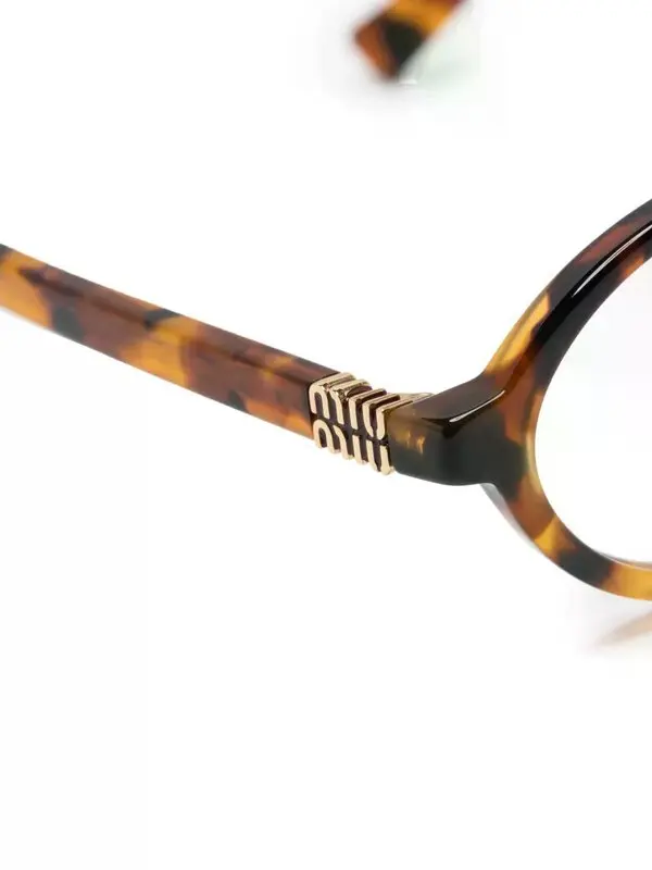 Miu Miu Tortoiseshell Oval-frame Glasses - Brown
