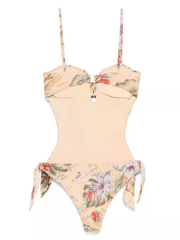 Zimmermann Coco Scarf Tie One Piece Swimsuit