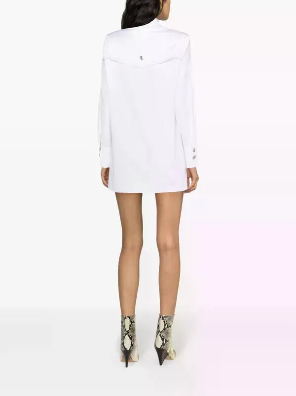 Alessandra Rich Logo-patch Lace-trim Minidress