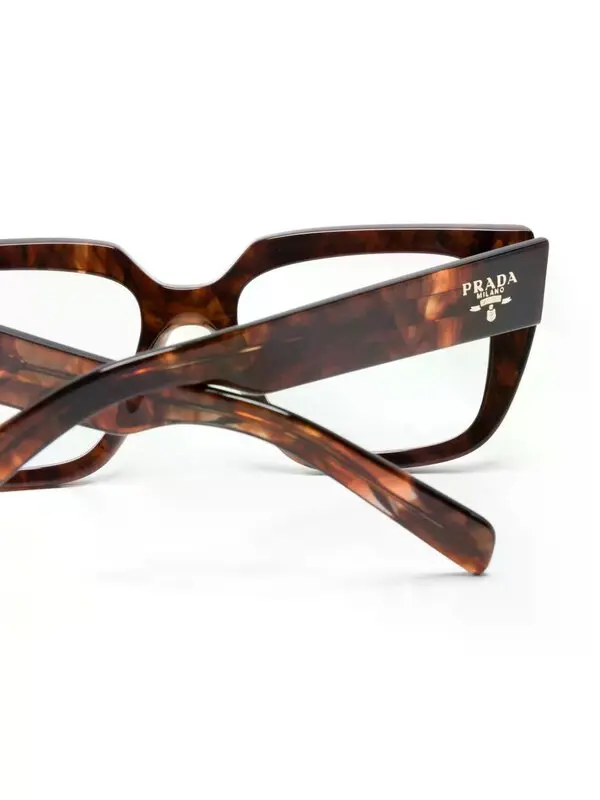 Prada Tortoiseshell-effect Square-frame Glasses