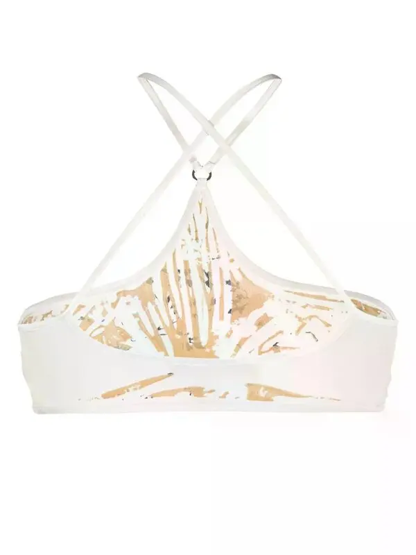 KNWLS Abstract Crossover-straps Bikini Top