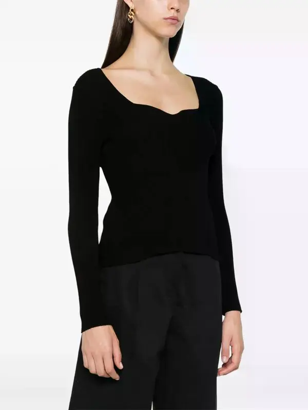 P.a.r.o.s.h Square-neck Cropped Sweater