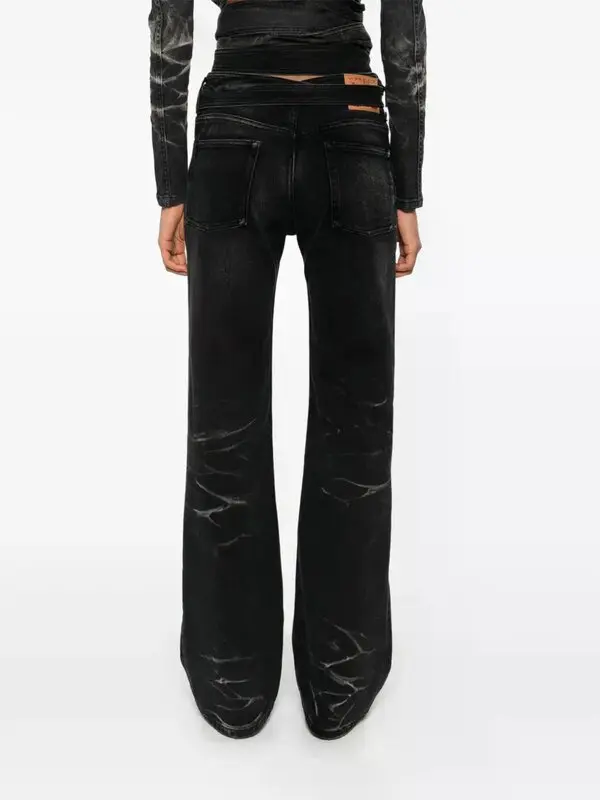 Y/project Wrap Belt Flared Jeans - Black