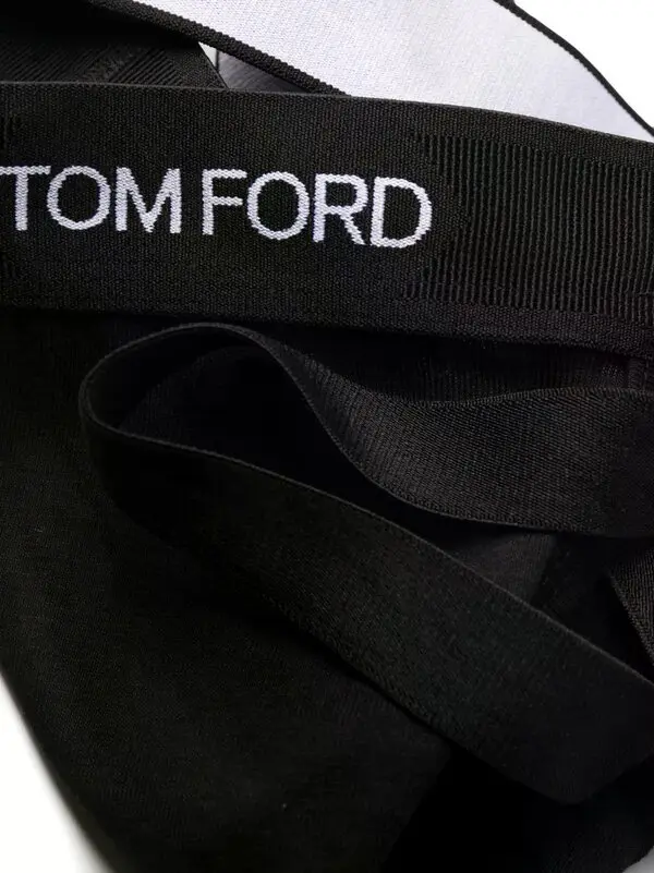TOM FORD Logo-waistband Briefs - Black