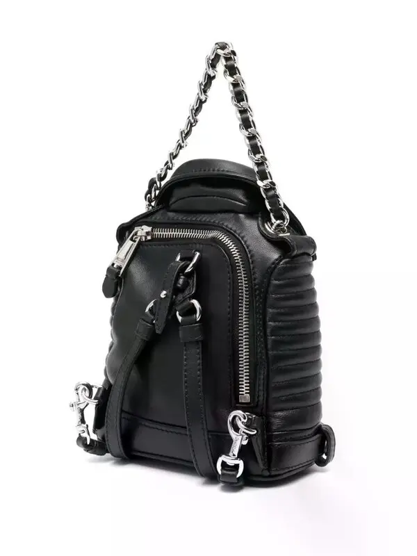 Moschino Biker Leather Backpack