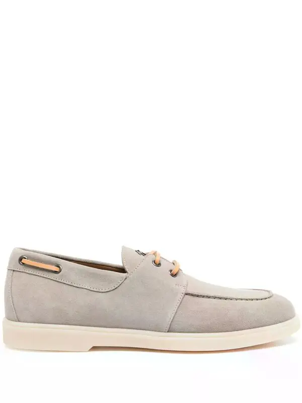 GIUSEPPE ZANOTTI Logo-plaque Suede Shoes