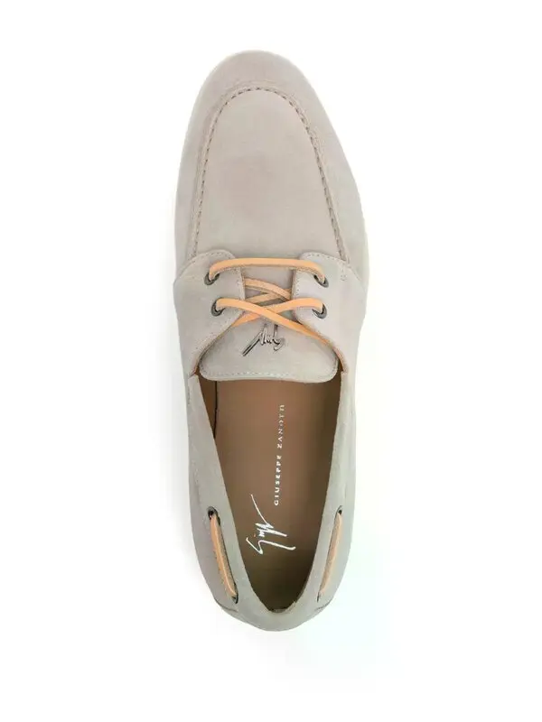GIUSEPPE ZANOTTI Logo-plaque Suede Shoes