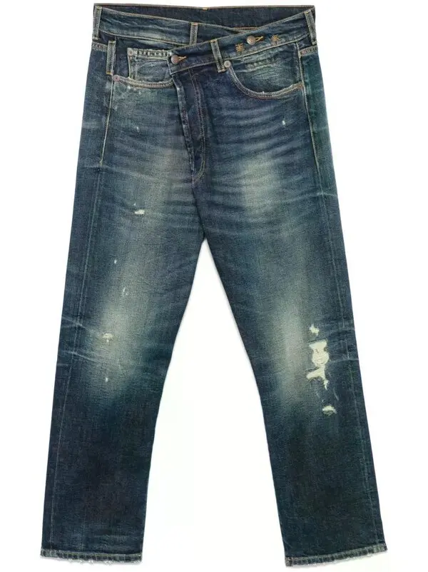 R13 Crossover Distressed Jeans