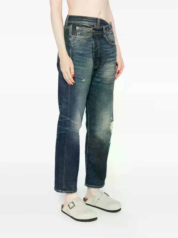 R13 Crossover Distressed Jeans