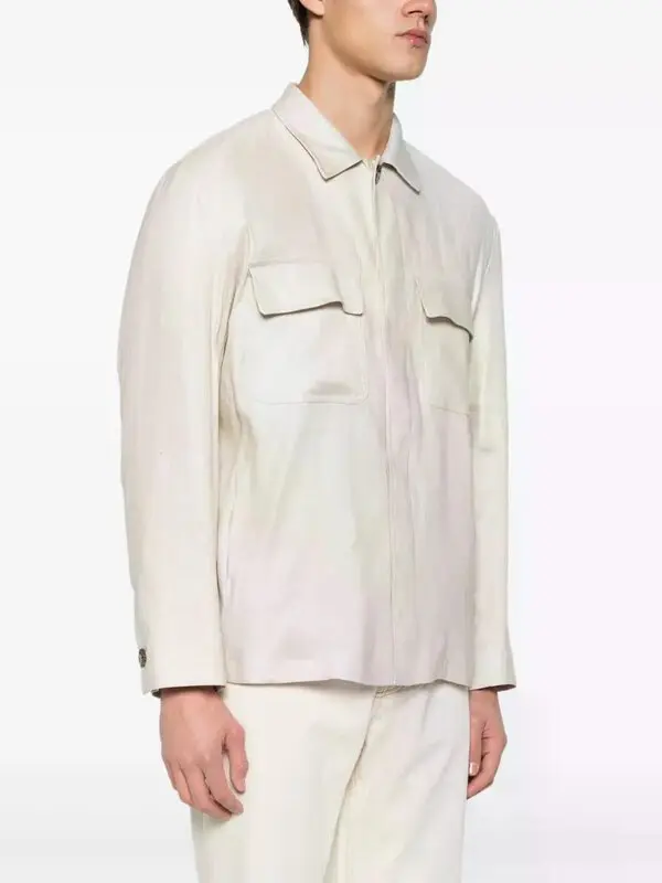 LARDINI Classic-collar Shirt Jacket