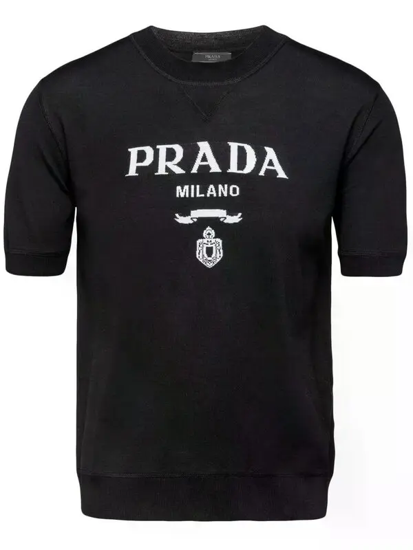 Prada Logo-intarsia Wool Sweater