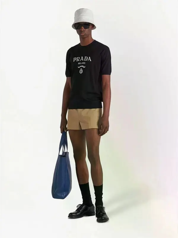 Prada Logo-intarsia Wool Sweater