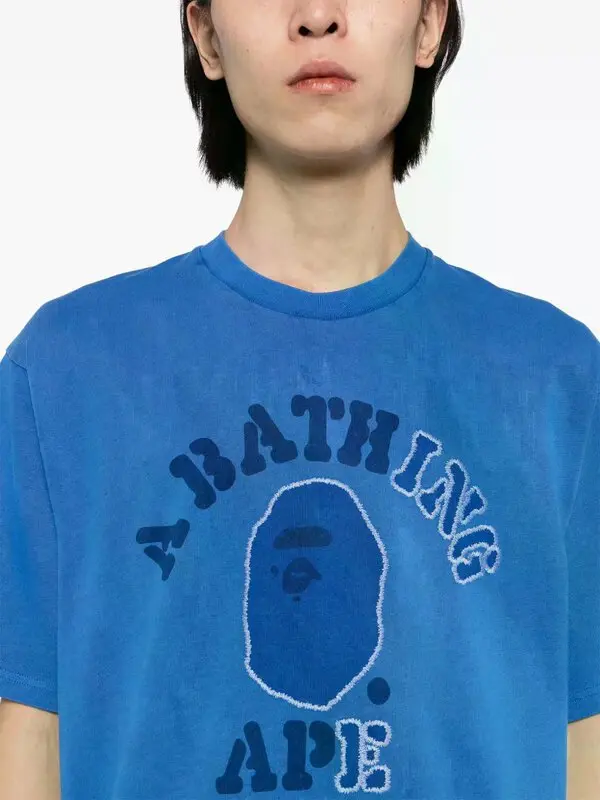 A BATHING APE Garment-dye College T-shirt