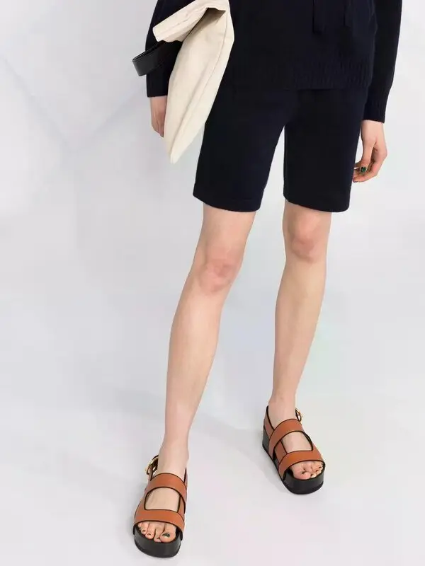 P.a.r.o.s.h Knitted Drawstring Waist Shorts - Blue