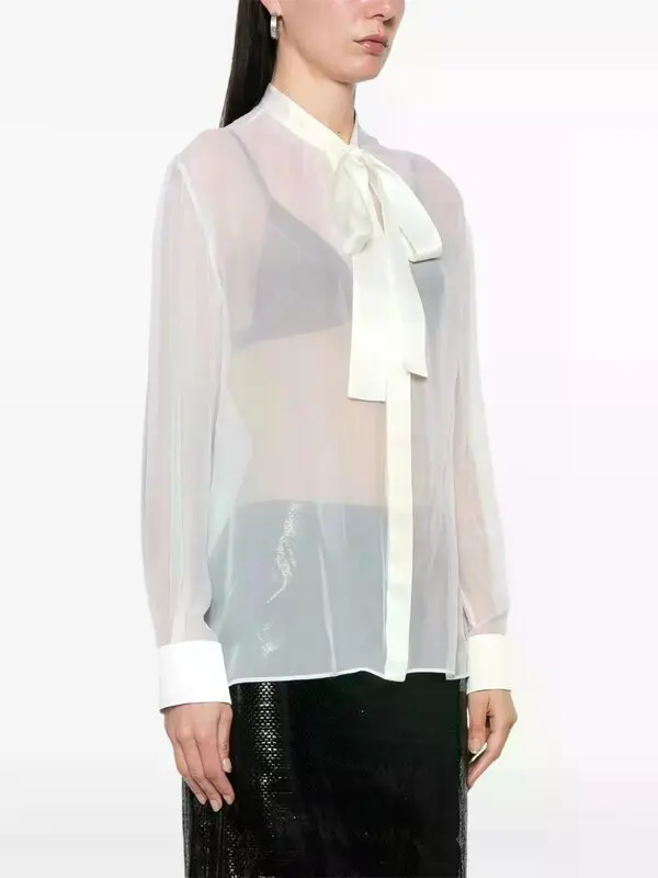 Dolce & Gabbana Chiffon Pussy-bow Shirt