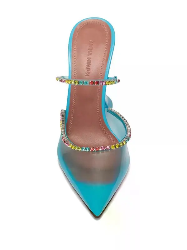 Amina Muaddi Gilda Glass 95mm Mules