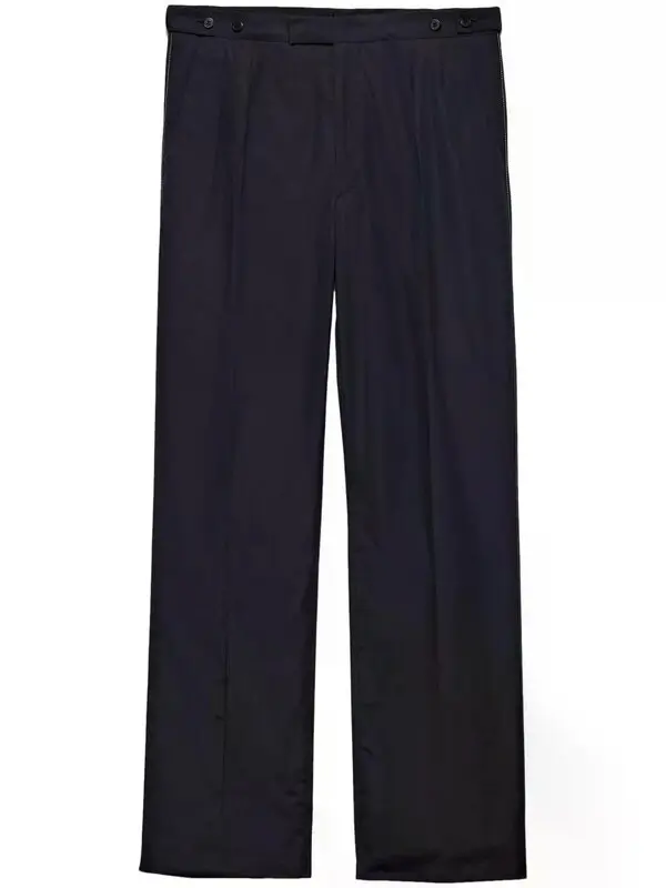 Prada Wide-leg Cotton Trousers