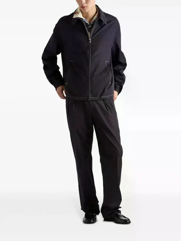 Prada Wide-leg Cotton Trousers