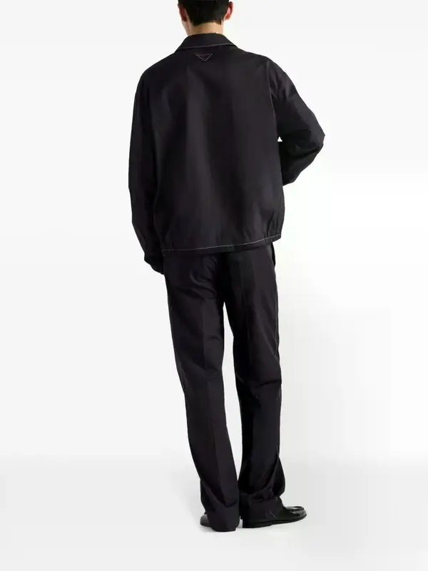 Prada Wide-leg Cotton Trousers