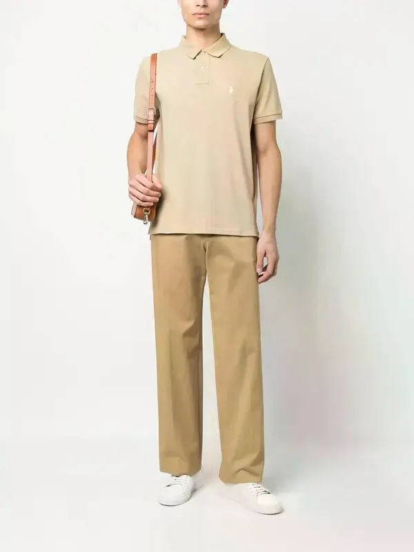 Polo Ralph Lauren Logo-embroidered Polo Shirt - Neutrals
