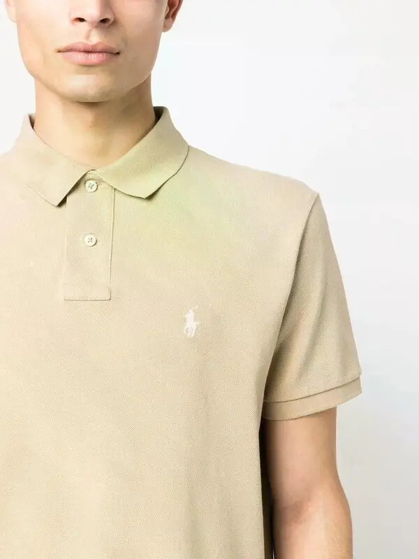 Polo Ralph Lauren Logo-embroidered Polo Shirt - Neutrals