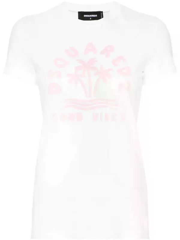 Dsquared2 Logo-print Cotton T-shirt - White