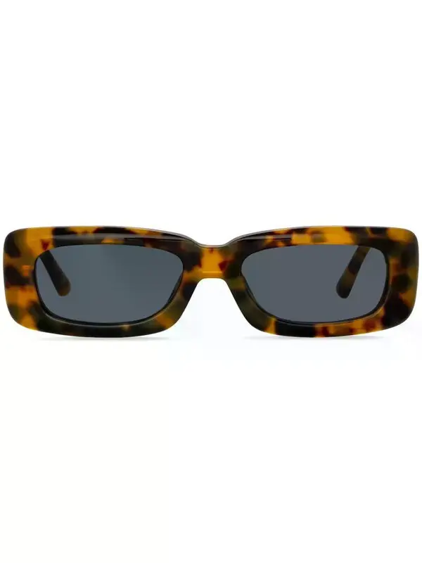 Linda Farrow X The Attico Mini Marfa Rectangle-frame Sunglasses - Brown