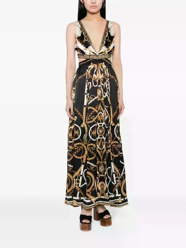 Camilla Cut-out Silk Dress