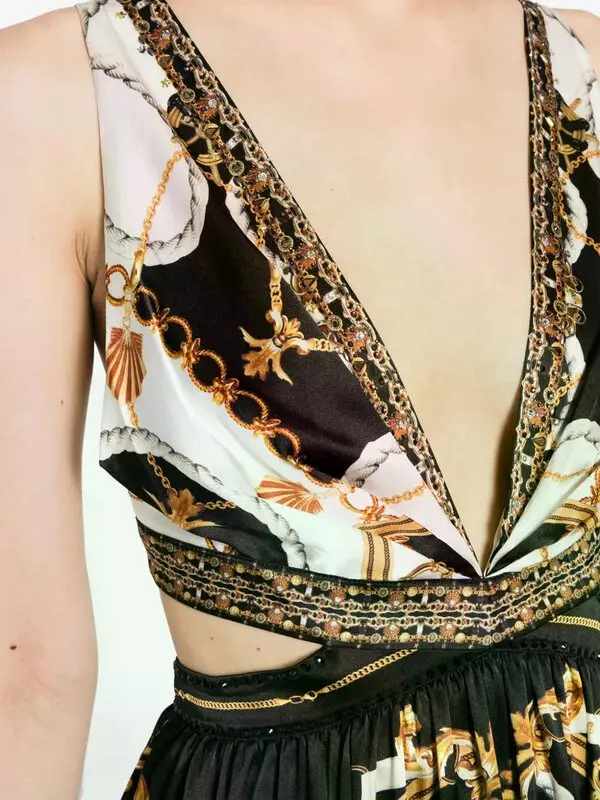 Camilla Cut-out Silk Dress