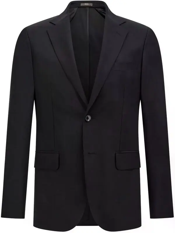 Boggi Milano Virgin Wool Blazer With Notched Lapels