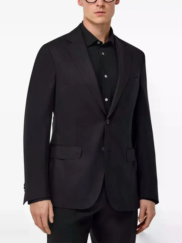Boggi Milano Virgin Wool Blazer With Notched Lapels