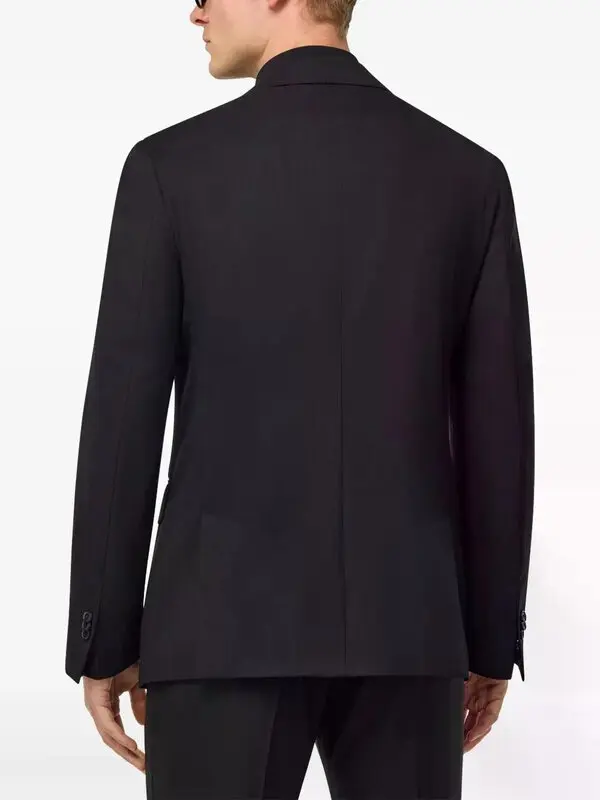 Boggi Milano Virgin Wool Blazer With Notched Lapels