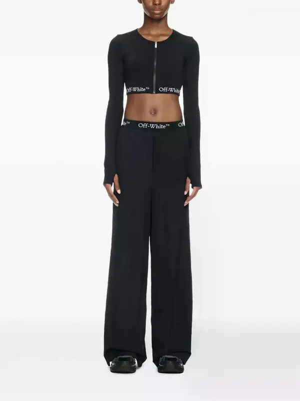 Off-White Elasticated Logo Waistband Loose Fit Trousers