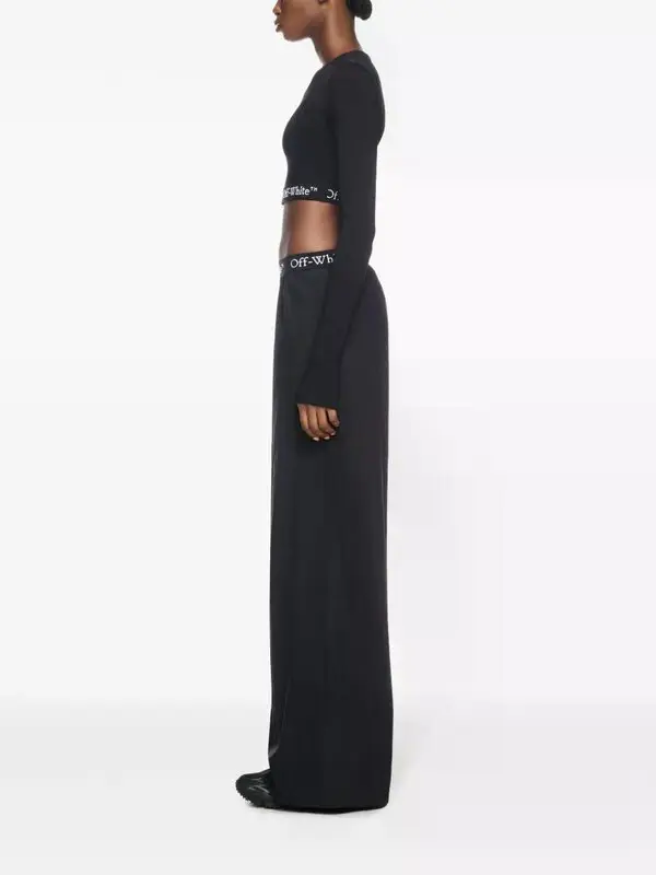 Off-White Elasticated Logo Waistband Loose Fit Trousers