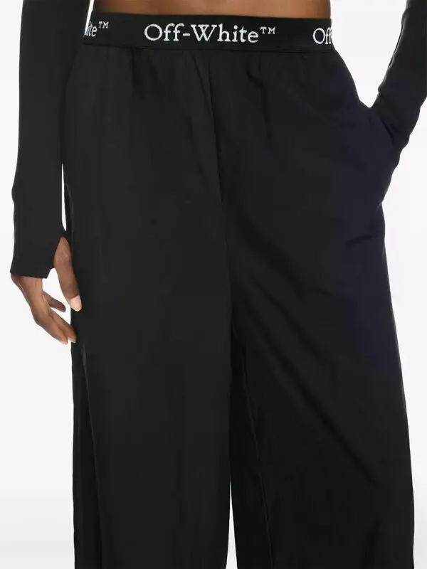 Off-White Elasticated Logo Waistband Loose Fit Trousers