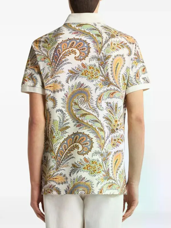 Etro Paisley-print Cotton Polo Shirt