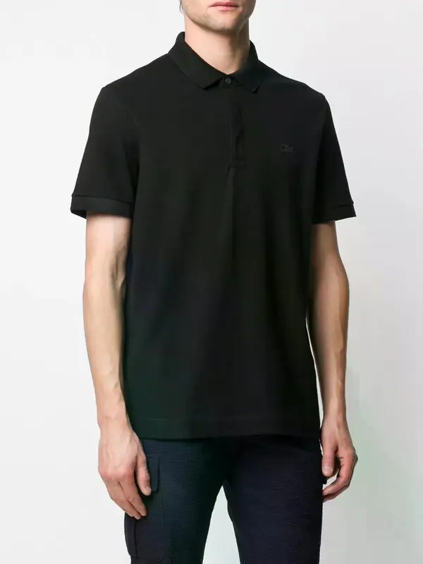 Lacoste Logo Patch Polo Shirt - Black