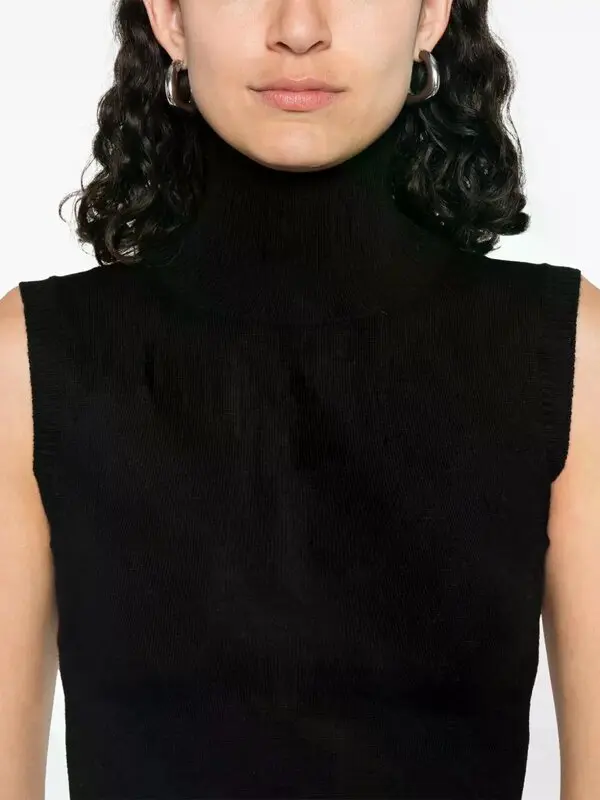 Sportmax Virgin Wool Tank Top - Black