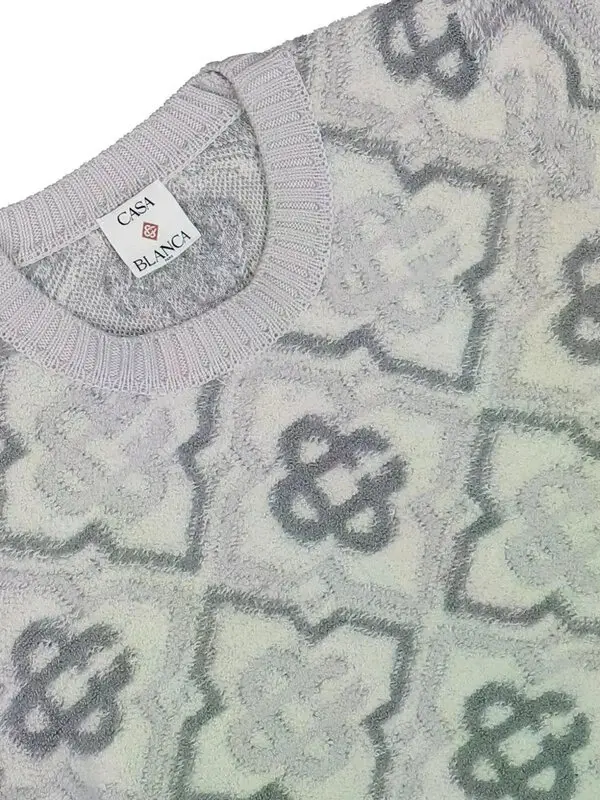 Casablanca Monogram-pattern Jumper - Grey