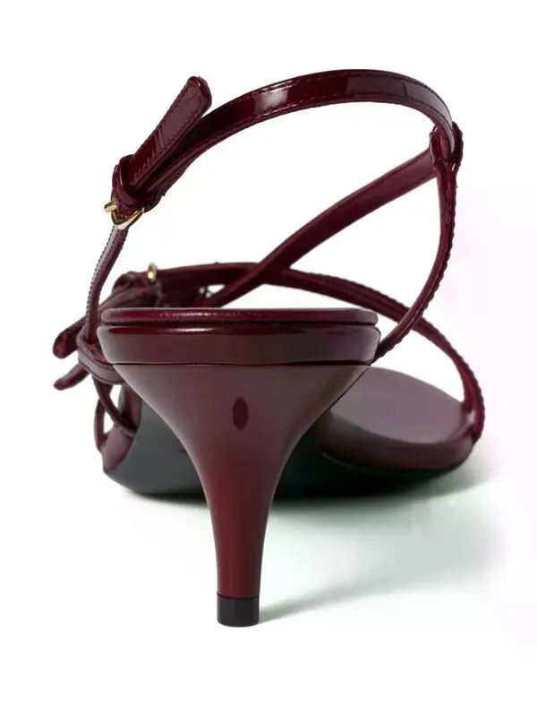 Miu Miu 55mm Patent Leather Sandals - Red
