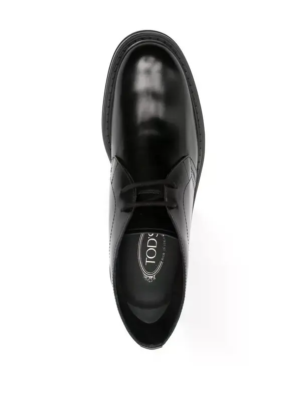 TOD'S Leather Desert Boots - Black